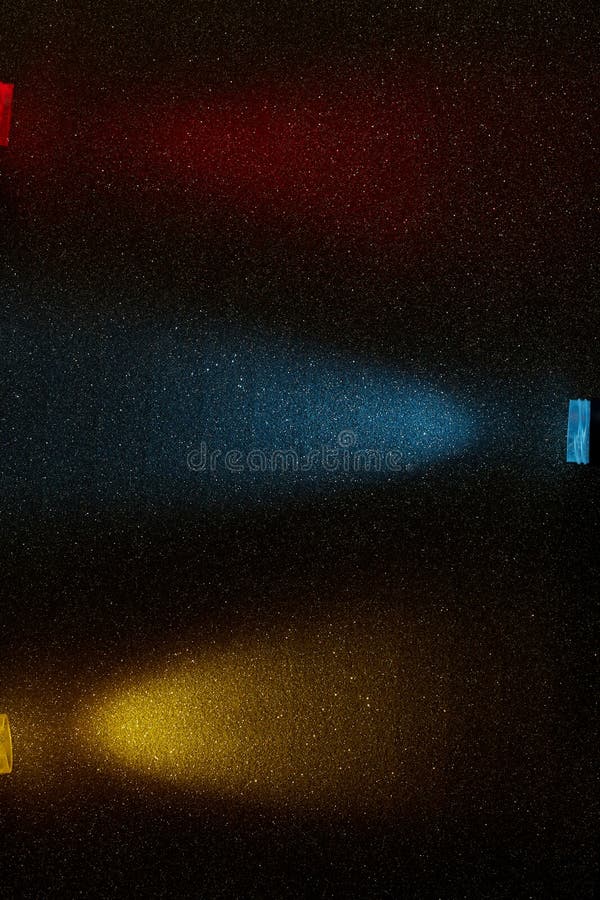 On a Black Rough Background in Fine Grain, Parallel Rays of Red Blue ...