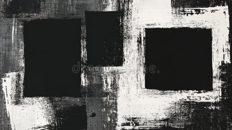 Black Rough Edge Rectangles with Grunge Square Frames for Creative ...