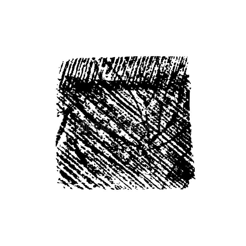 Black Rough Edge Square Isolated on White. Stock Vector - Illustration ...