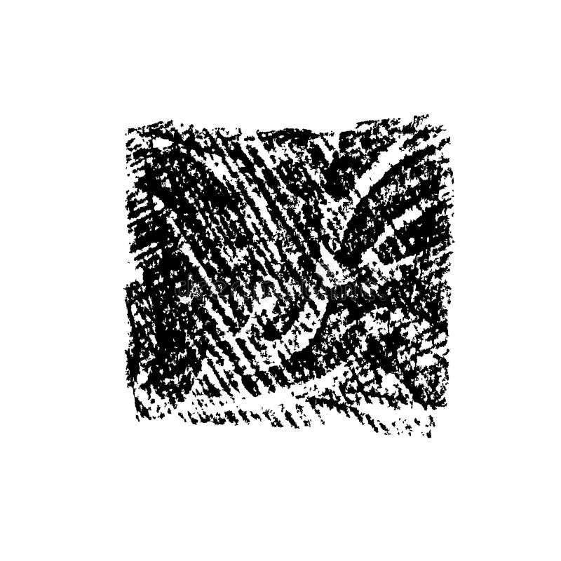 Black Rough Edge Square Isolated on White. Stock Vector - Illustration ...