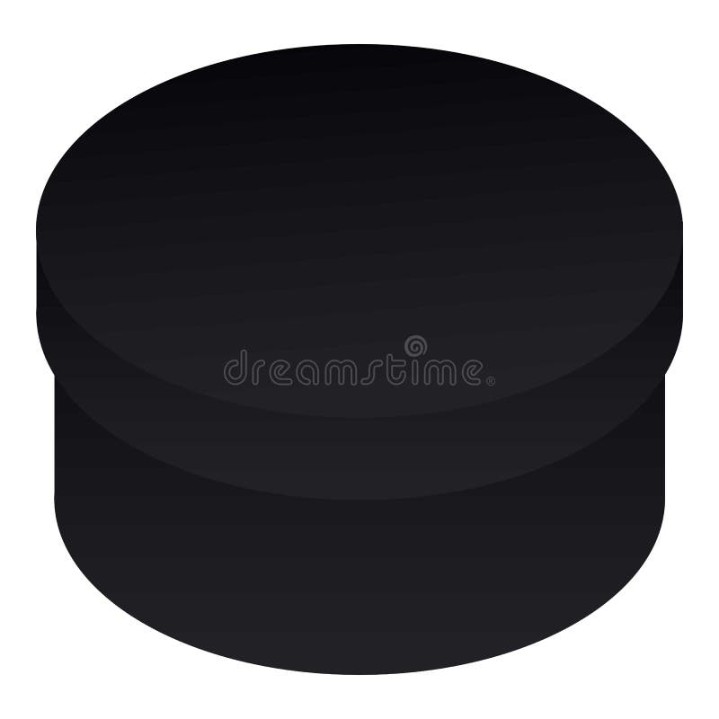 Black Round Box Icon, Isometric Style Stock Vector - Illustration of ...