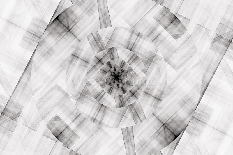 Black Round Broken Pattern of Curved Shapes on a White Background ...