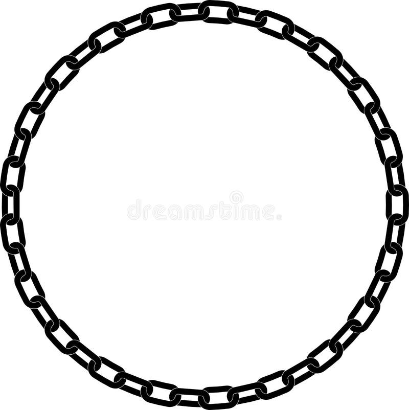 Circular Round Chain for Your Design or Logo Stock Illustration ...