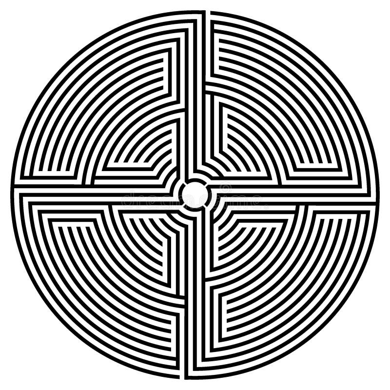 Star type labyrinth stock vector. Illustration of abstract - 8059970