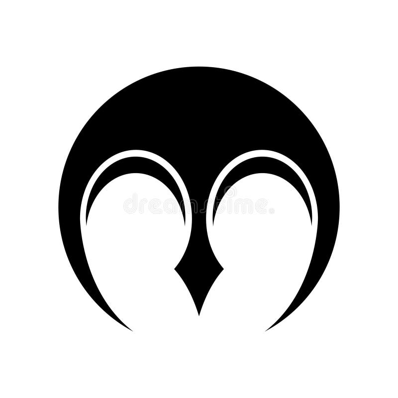 Black Round Letter M Icon with Pointy Tips Stock Vector - Illustration ...