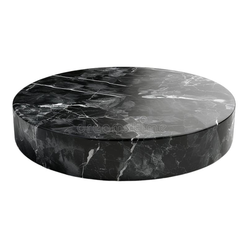 Black Round Marble Stone on Transparent Background - Ai Generated Stock ...