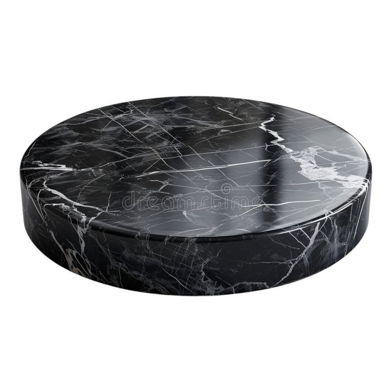 Black Round Marble Stone on Transparent Background - Ai Generated Stock ...
