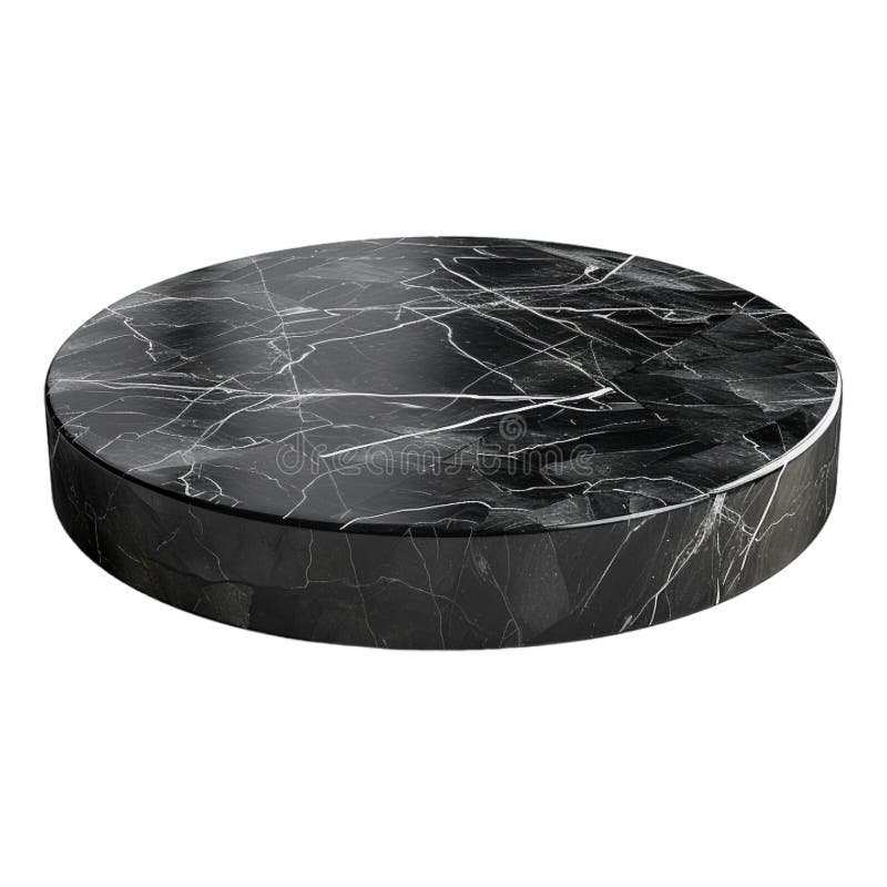 Black Round Marble Stone on Transparent Background - Ai Generated Stock ...