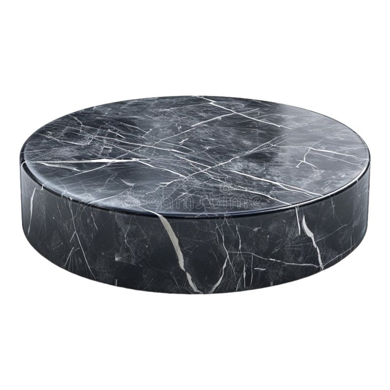 Black Round Marble Stone on Transparent Background - Ai Generated Stock ...
