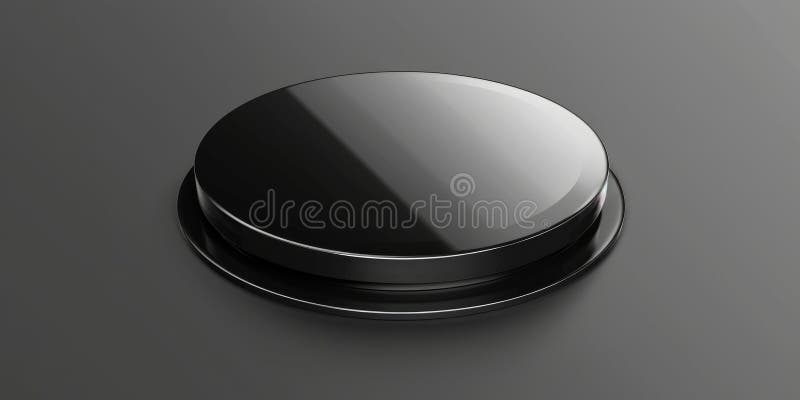 A Black Round Object with a Shiny Surface Stock Photo - Image of sport ...