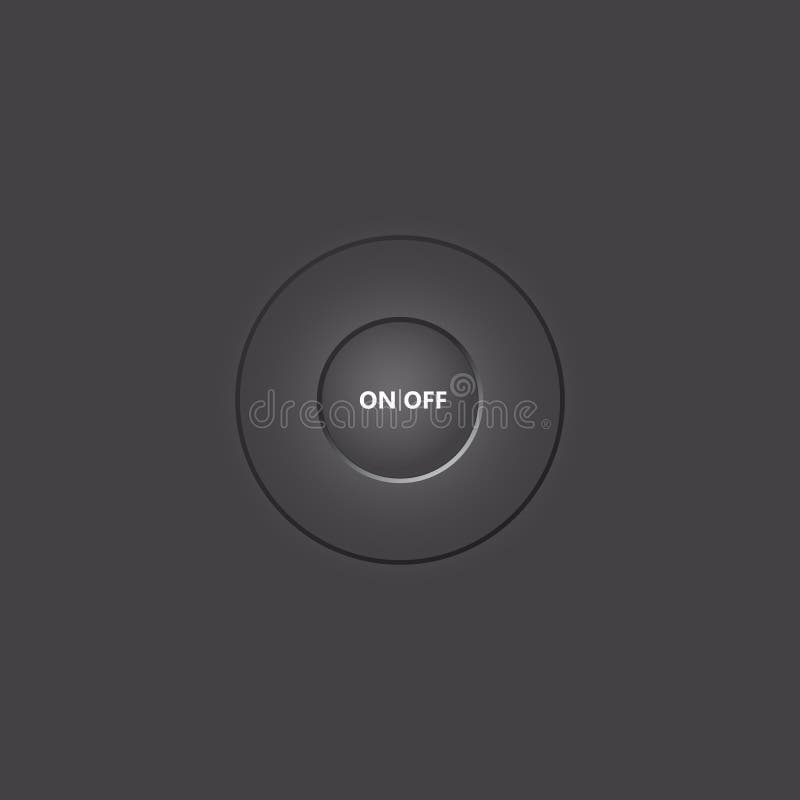 Black Round on Off Switch Switch Stock Vector - Illustration of digital ...