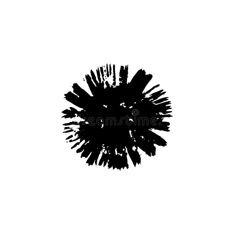 Black Round Paint Spot. Vector Isolated Illustration Stock Vector ...