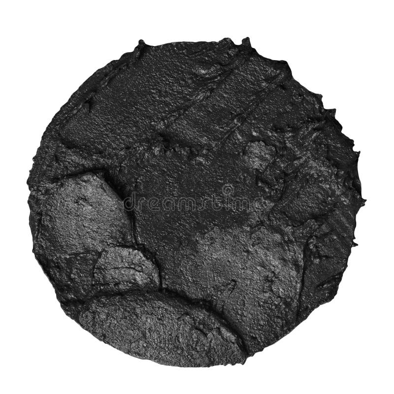 Black Round Paint Trace Isolated on a White Background Stock Image ...