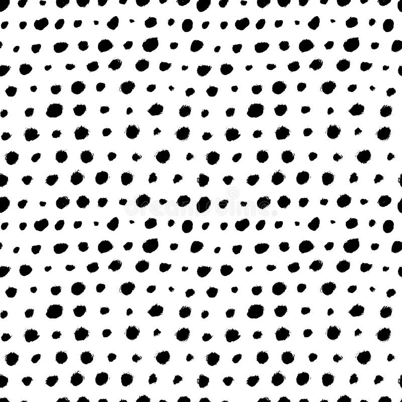 Black Round Specks in a Row Seamless Pattern. Stock Vector ...