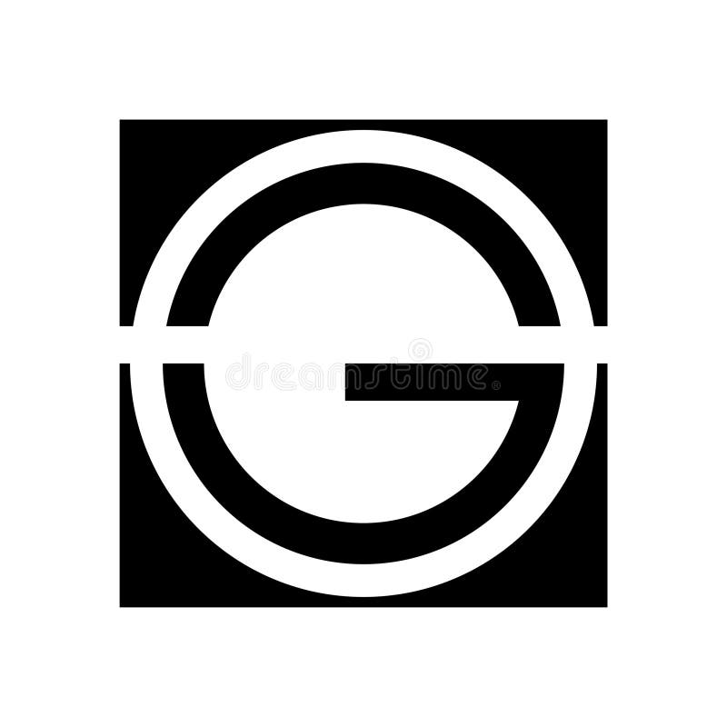 Black Round and Square Letter G Icon Stock Vector - Illustration of ...