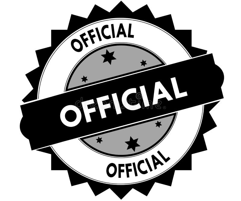 Black Round Stamp with OFFICIAL Text. Stock Illustration - Illustration ...