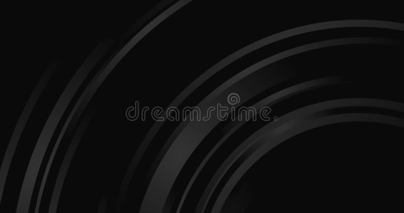Black Round Stripes Abstract Technology Geometric Motion Background ...