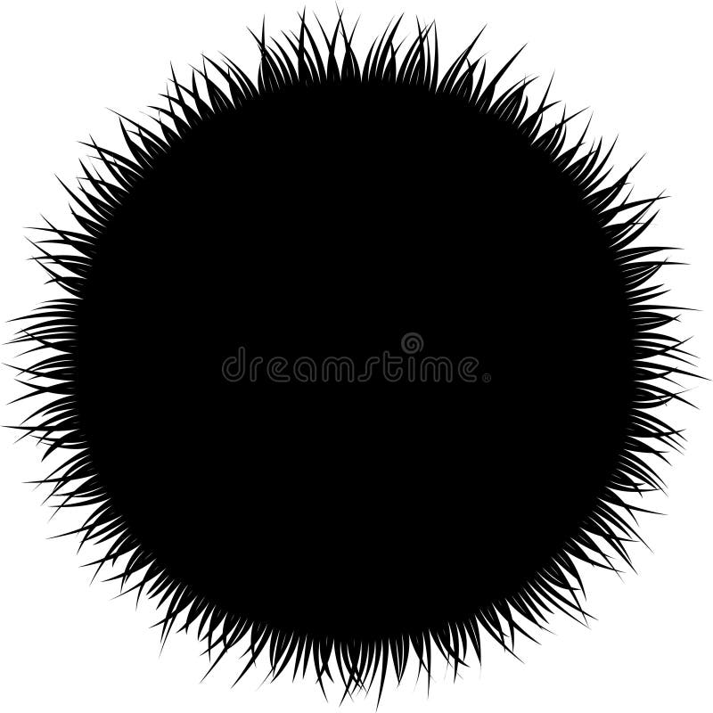Black Round Background with Grass. Stock Vector - Illustration of ...