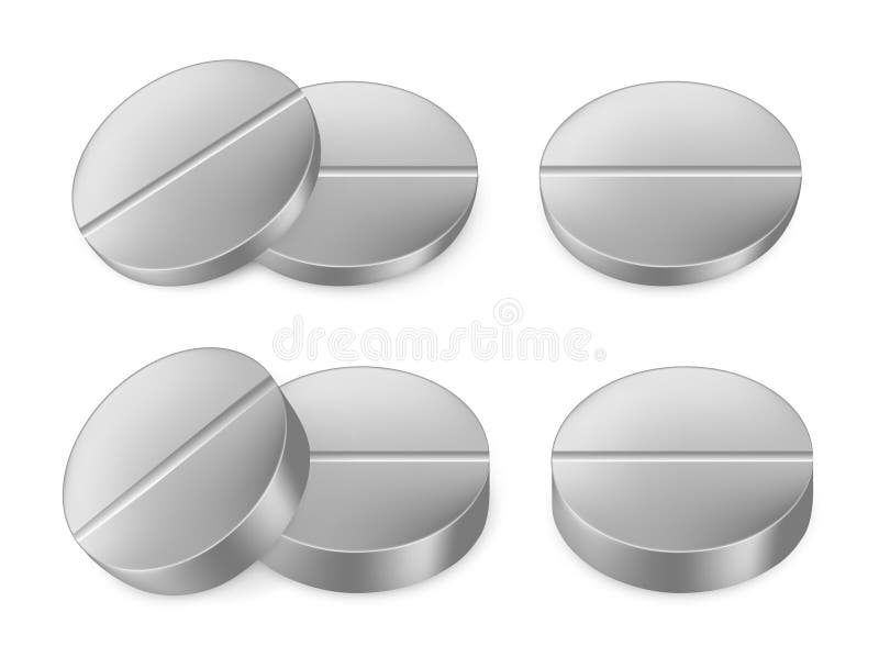 Round Tablets In A Blister Icon, Outline Style Stock Illustration ...