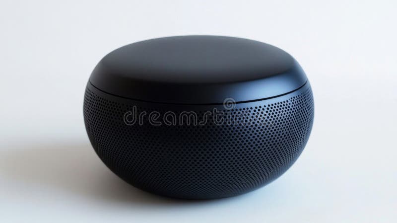 Black Round Textured Container with Lid on White Background Stock ...
