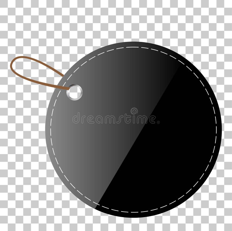 Black Rounded Blank Tag, at Transparent Effect Background Stock Vector ...