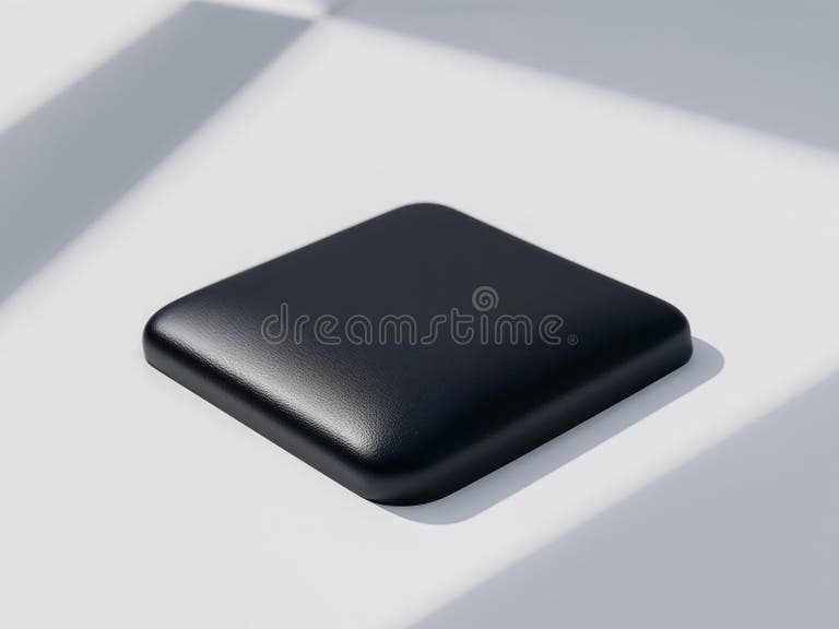 Black Rounded Corner Material Swatch on White Stock Photo - Image of ...