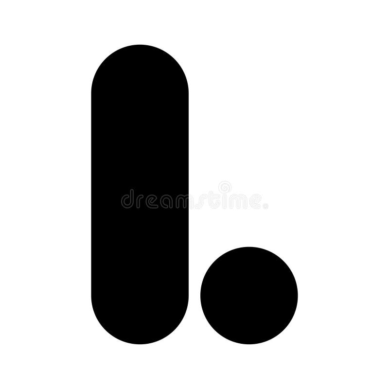Black Rounded Letter L Icon Stock Vector - Illustration of design ...