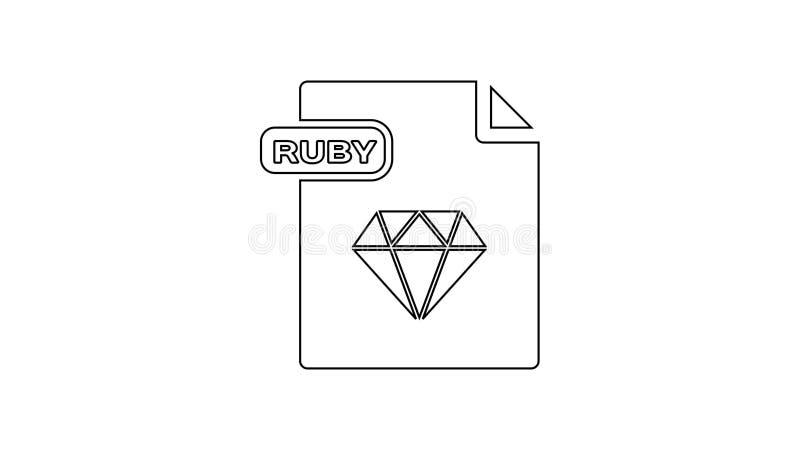 Black RUBY File Document. Download Ruby Button Icon Isolated on White ... Black RUBY File Document. Download Ruby Button Icon Isolated on White ...