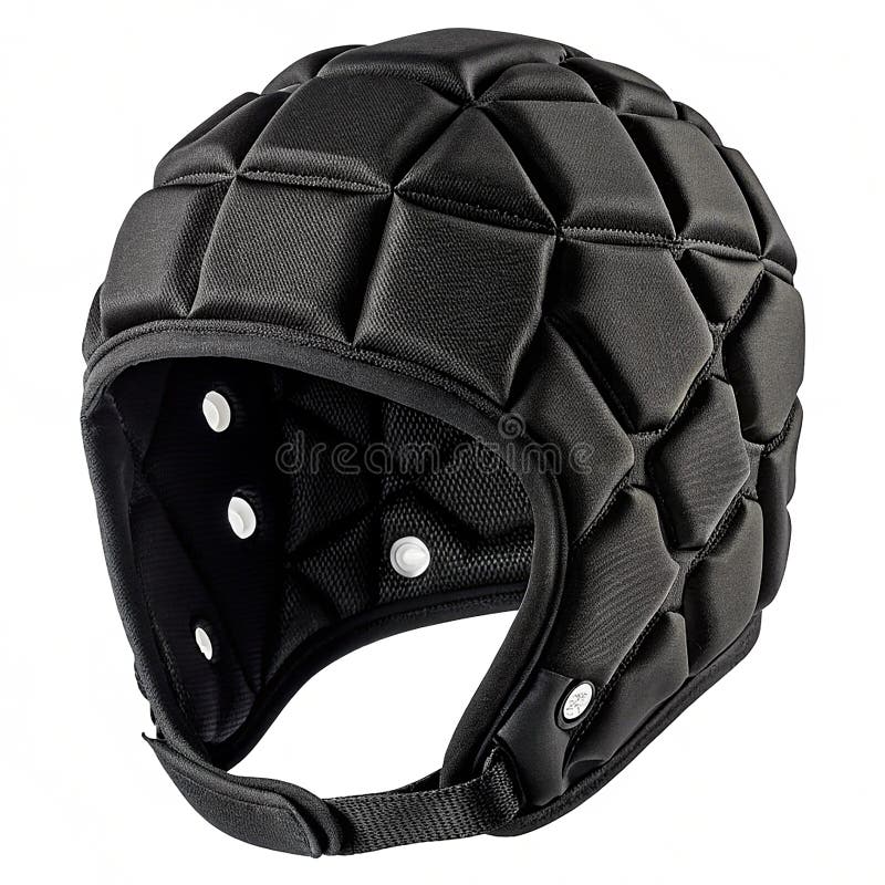 Black Rugby Scrum Cap with Padding on White Stock Illustration ...
