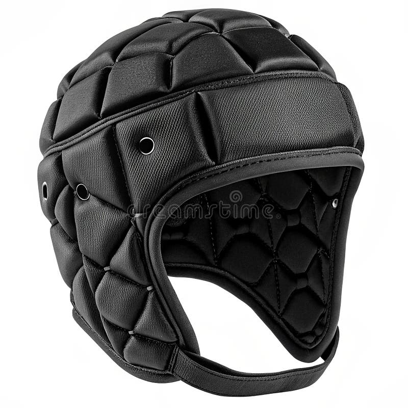 Black Rugby Scrum Cap with Padding on White Stock Illustration ...