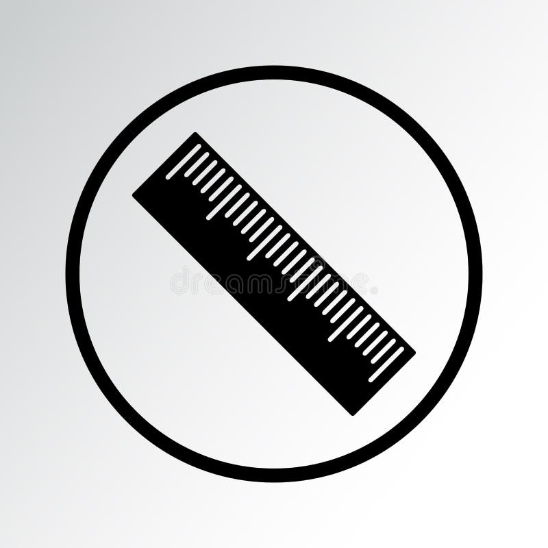 Black Ruler Scale. Graphic Element. Vector Illustration. Stock Image ...