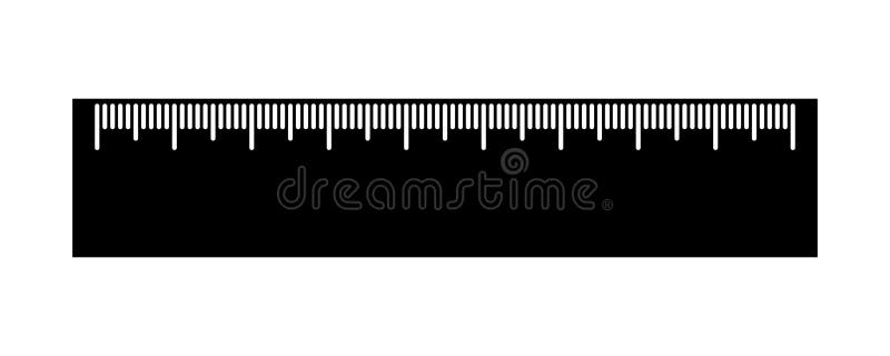 Black Ruler with White Markings Vector Stock Illustration ...