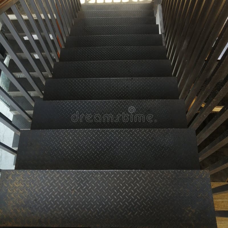 Black Rungs for Up & Down Stock Image - Image of roof, architecture ...