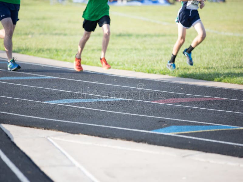 Curved Running Track stock image. Image of white, black - 100930347