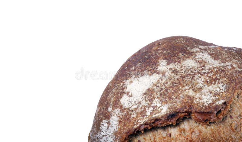 Black Rye Bread with a Crispy Crust Close-up. Stock Photo - Image of ...