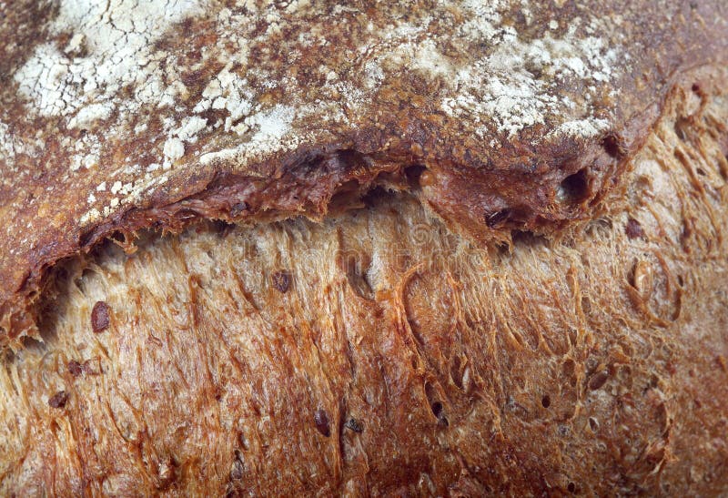 Black Rye Bread with a Crispy Crust Close-up Stock Image - Image of ...