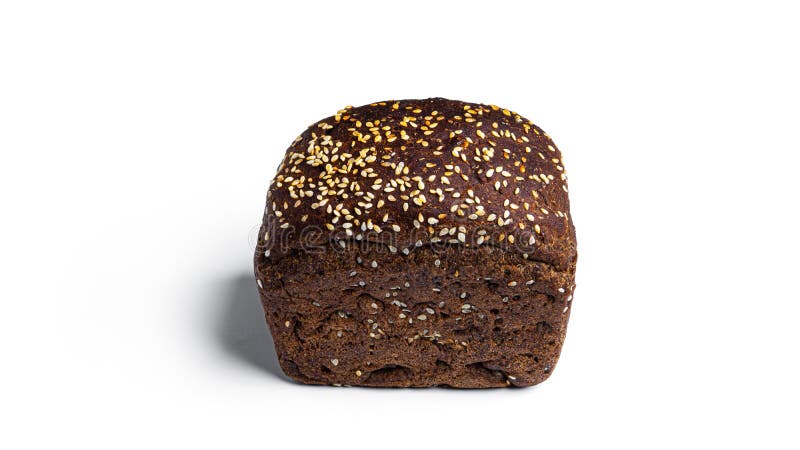 Black, Rye Bread with Dried Fruit on a White Background. Stock Photo ...