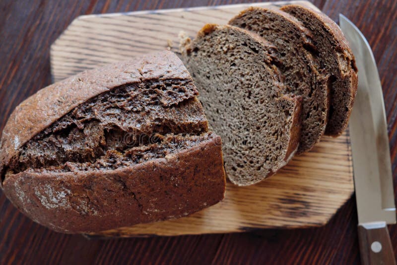 Black Rye Bread Homemade Fresh Baking Tasty Stock Photo - Image of ...