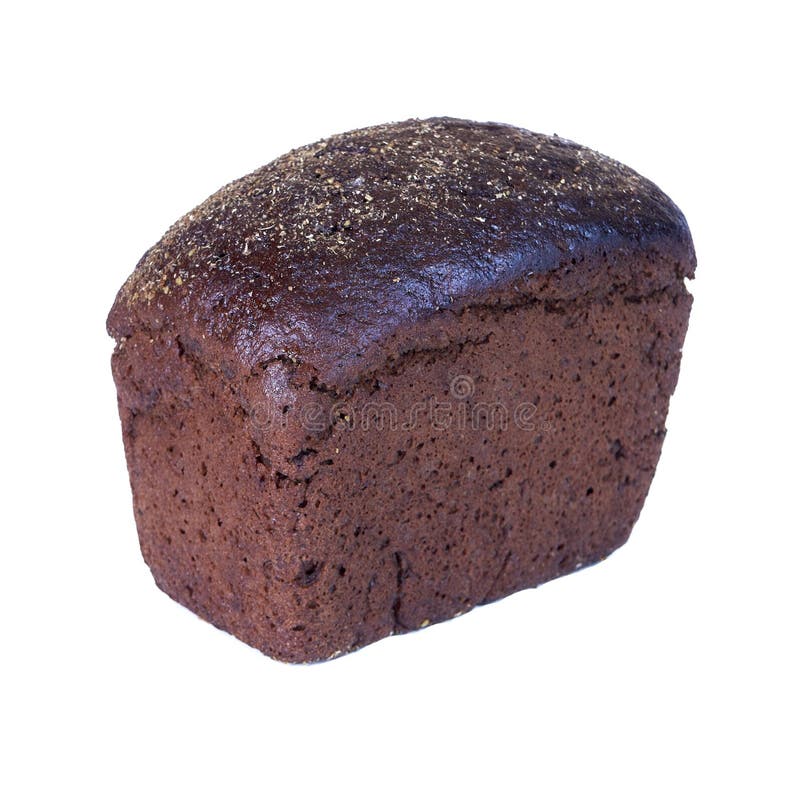 Black Rye Bread Isolated on a White Background Stock Image - Image of ...