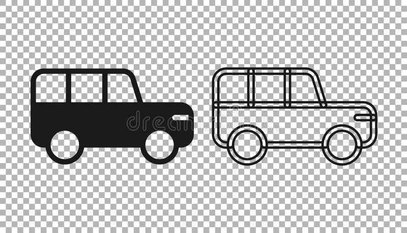 Black Safari Car Icon Isolated on Transparent Background. Vector Stock ...