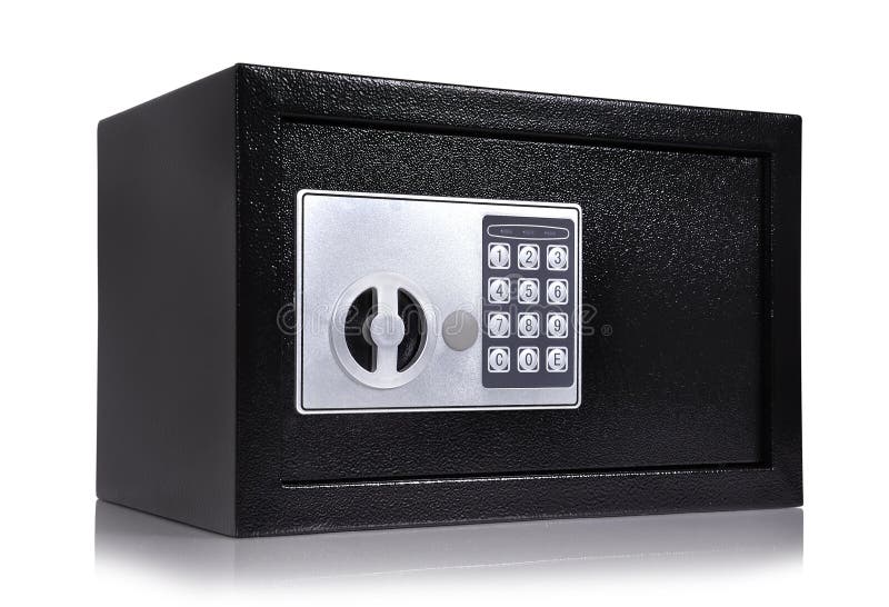 Black Safe Deposit Box Wall Stock Photo - Image of door, closed: 77147374