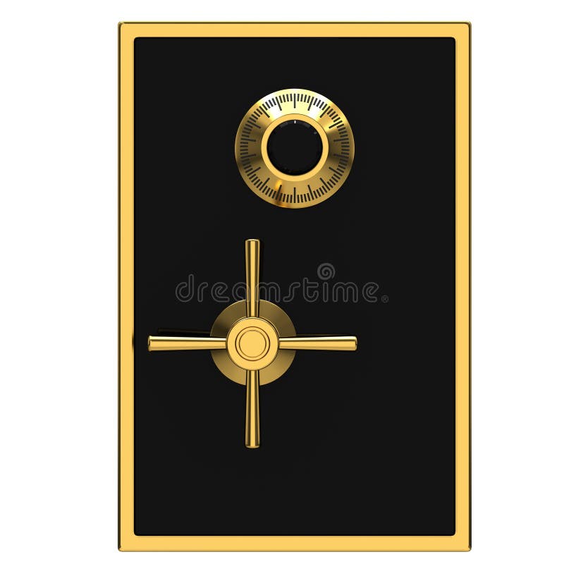 Black Safe With Gold Elements Stock Illustration - Illustration of ...