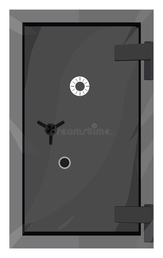 Black Safe Icon Isolated on White Background. the Door Safe a Bank ...