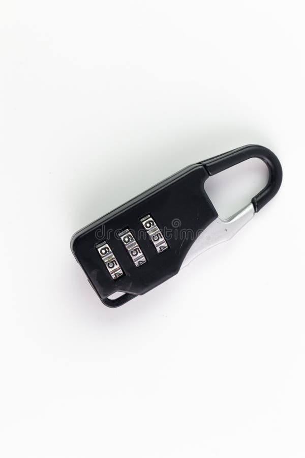 Black Safety Key with Lock Code Number Stock Image - Image of safe ...