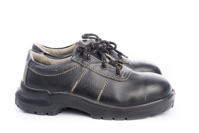 Black Safety Shoe Isolated stock photo. Image of black - 61849072