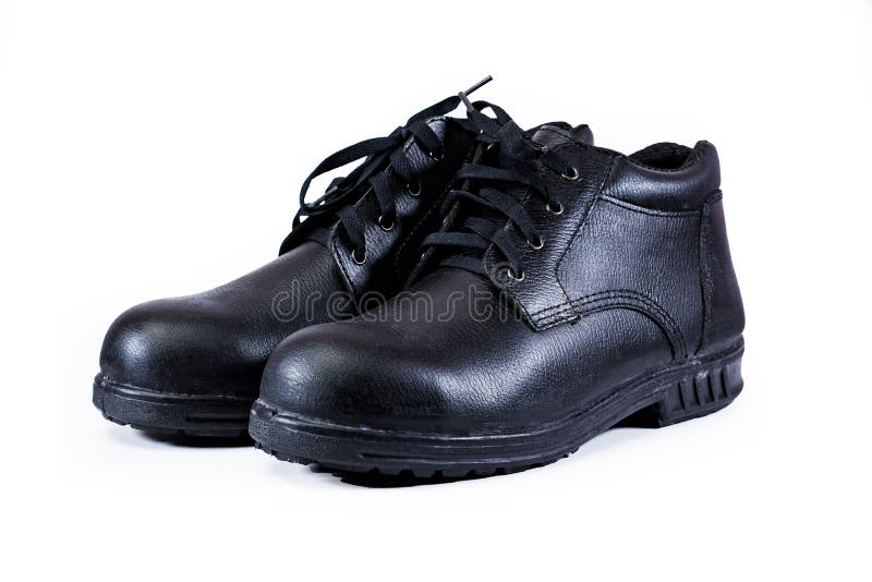 Black safety shoes stock image. Image of protection - 258412367