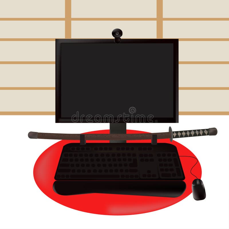 Katana Computer Stock Illustrations – 230 Katana Computer Stock ...
