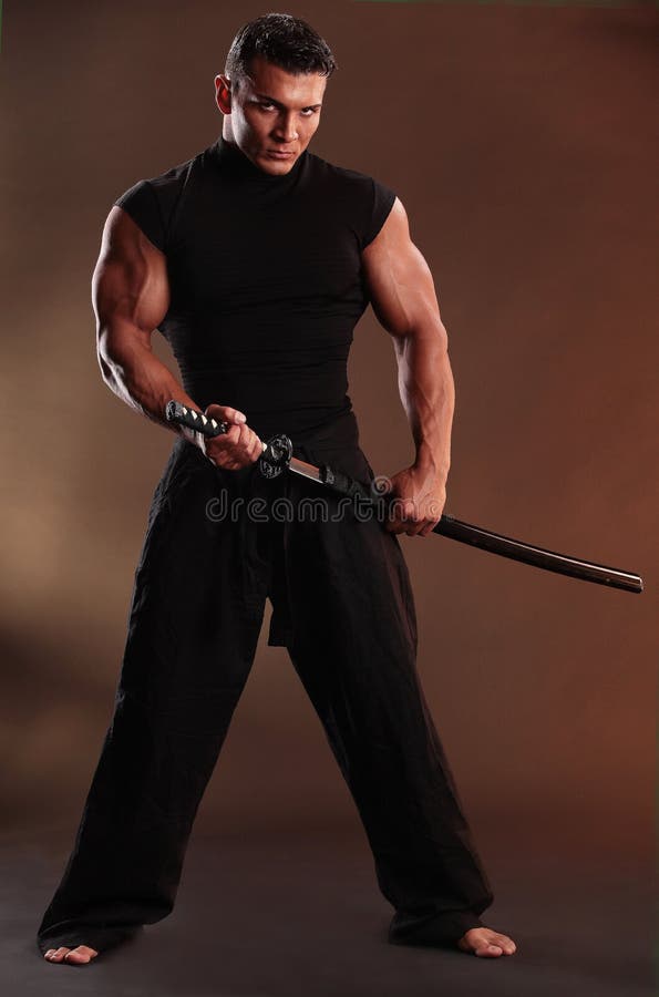 Black samurai stock photo. Image of leisure, beauty, biceps - 15404102