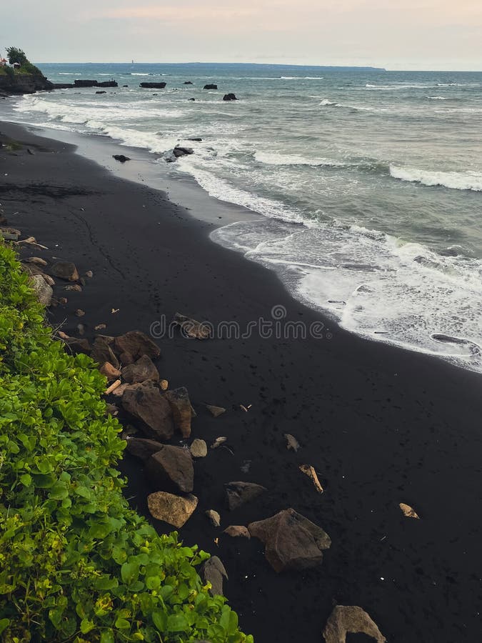 Black sand coast stock image. Image of clouds, waves - 262406107