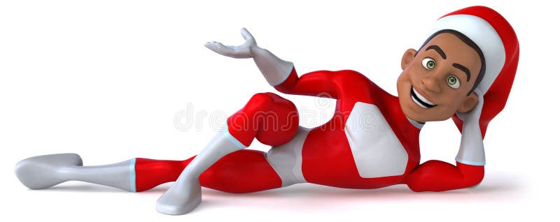 Black Santa Claus stock illustration. Illustration of muscular - 47505962